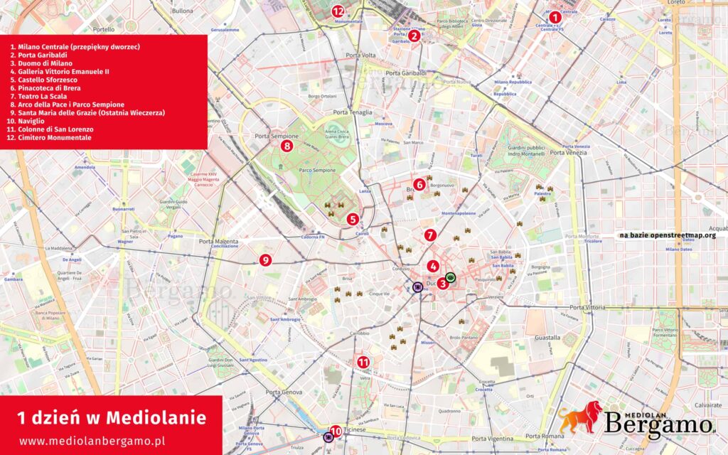 1 dzień w Mediolanie. Co zobaczyć w jeden dzień? Mediolan, plan ...