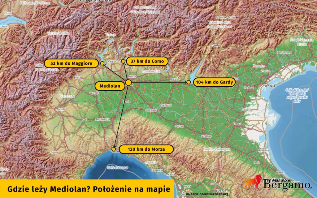 Gdzie jest Mediolan? Gdzie leży Mediolan, mapa i położenie ...